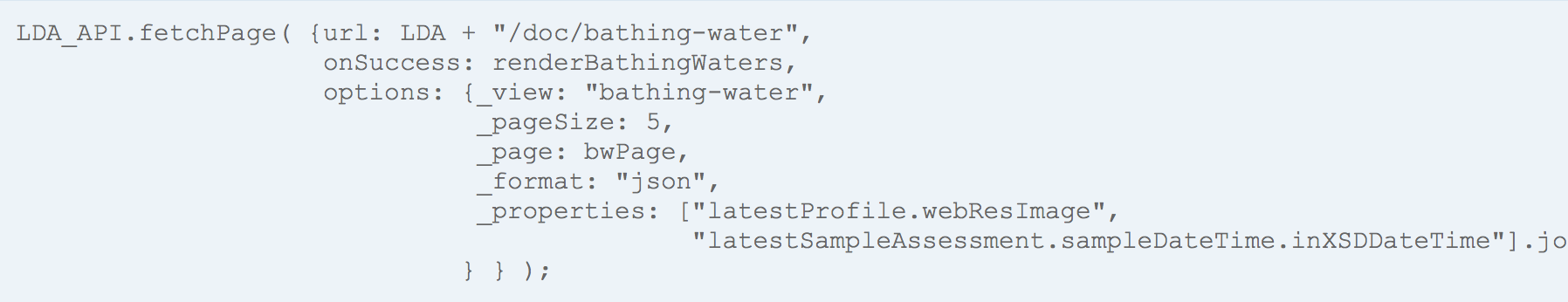 Driving the bathing water quality API from JavaScript - Epimorphics