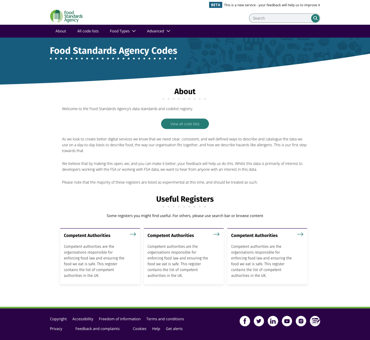 FSA Codes - Epimorphics